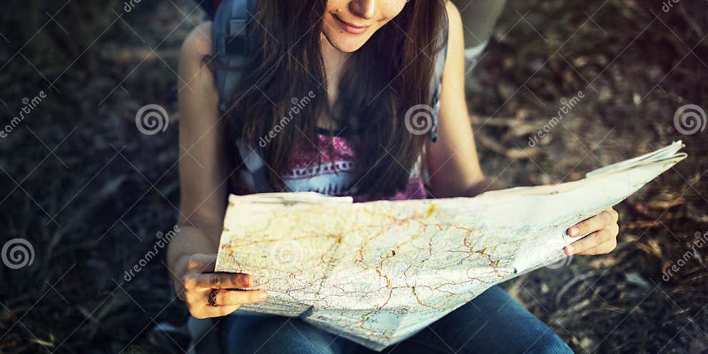 Map Direction Journey Wanderlust Explore Route Concept Stock Image ...