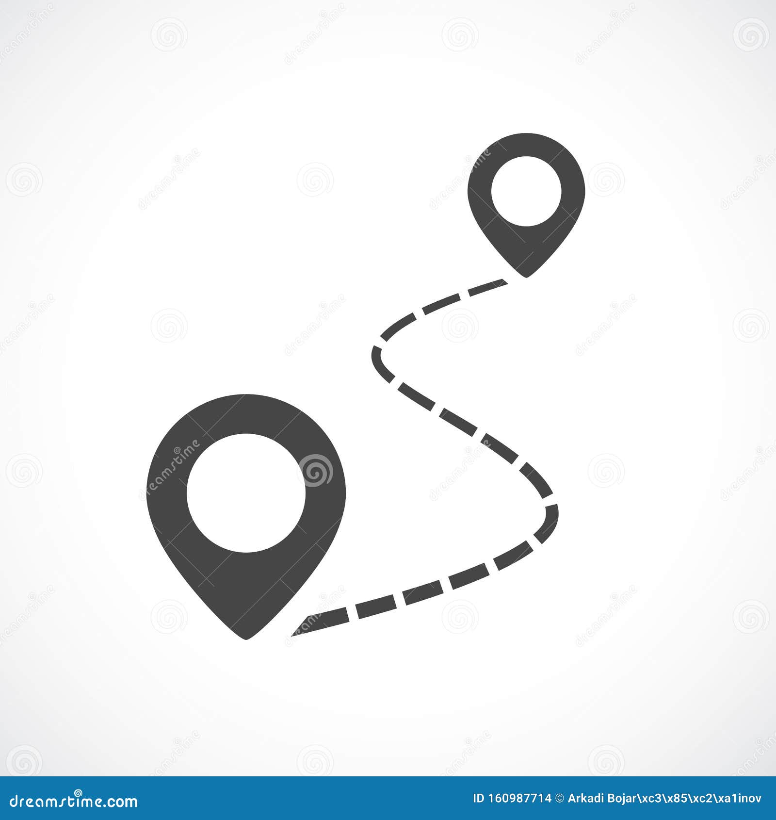Map Distance Measuring Vector Icon Stock Vector - Illustration of ...