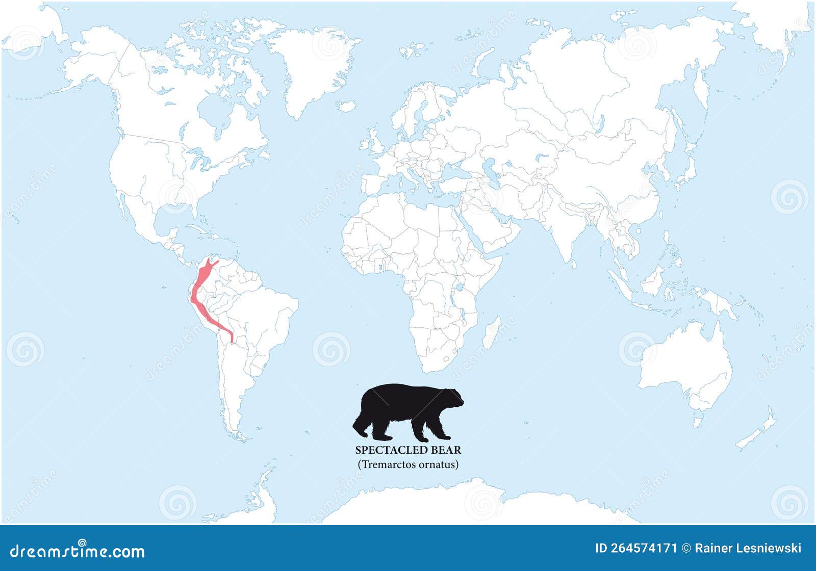 Map of the Distribution and Habitat of the Spectacled Bear Stock ...