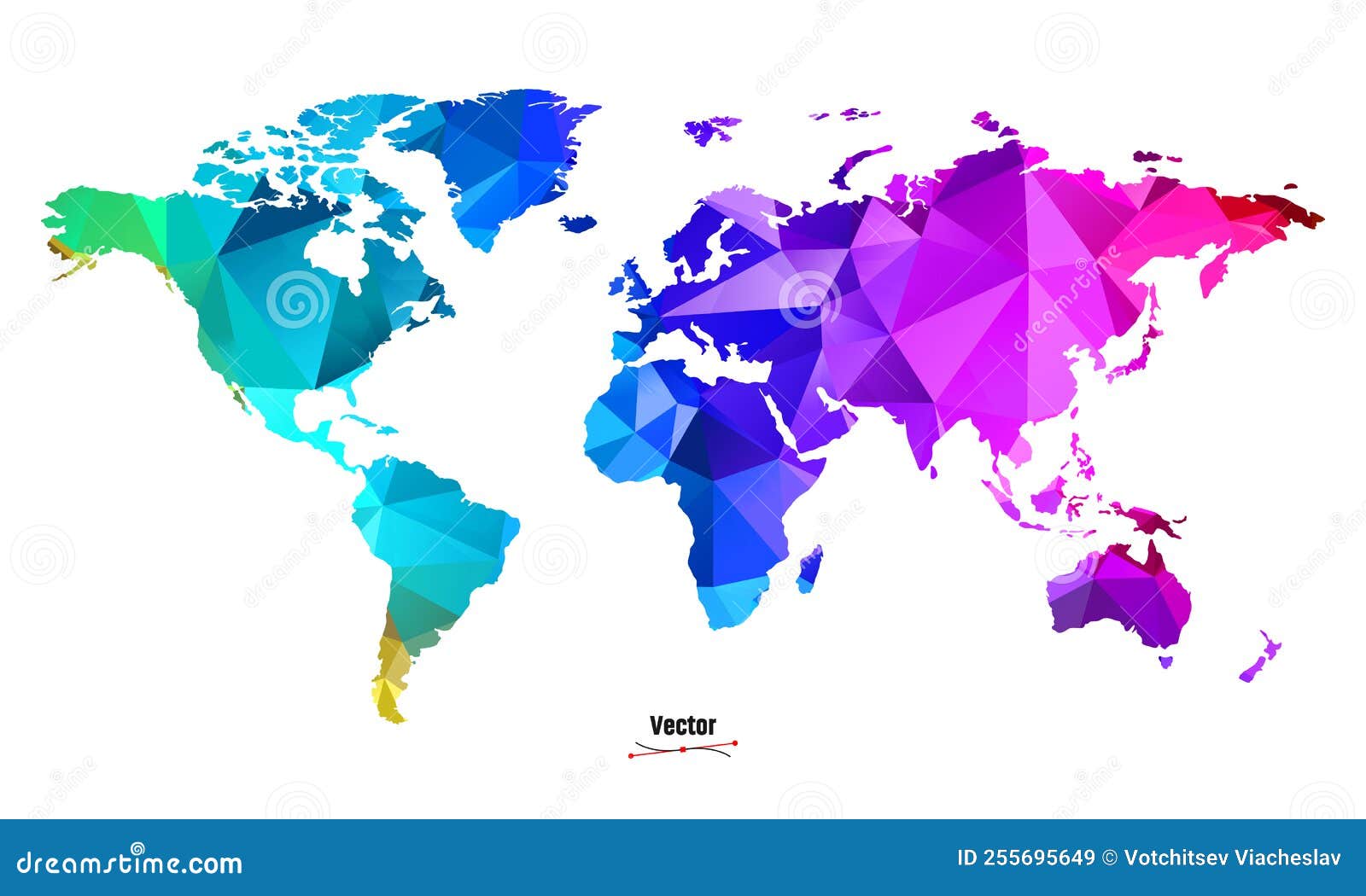 Map of a Divided Multipolar World Stock Vector - Illustration of ...