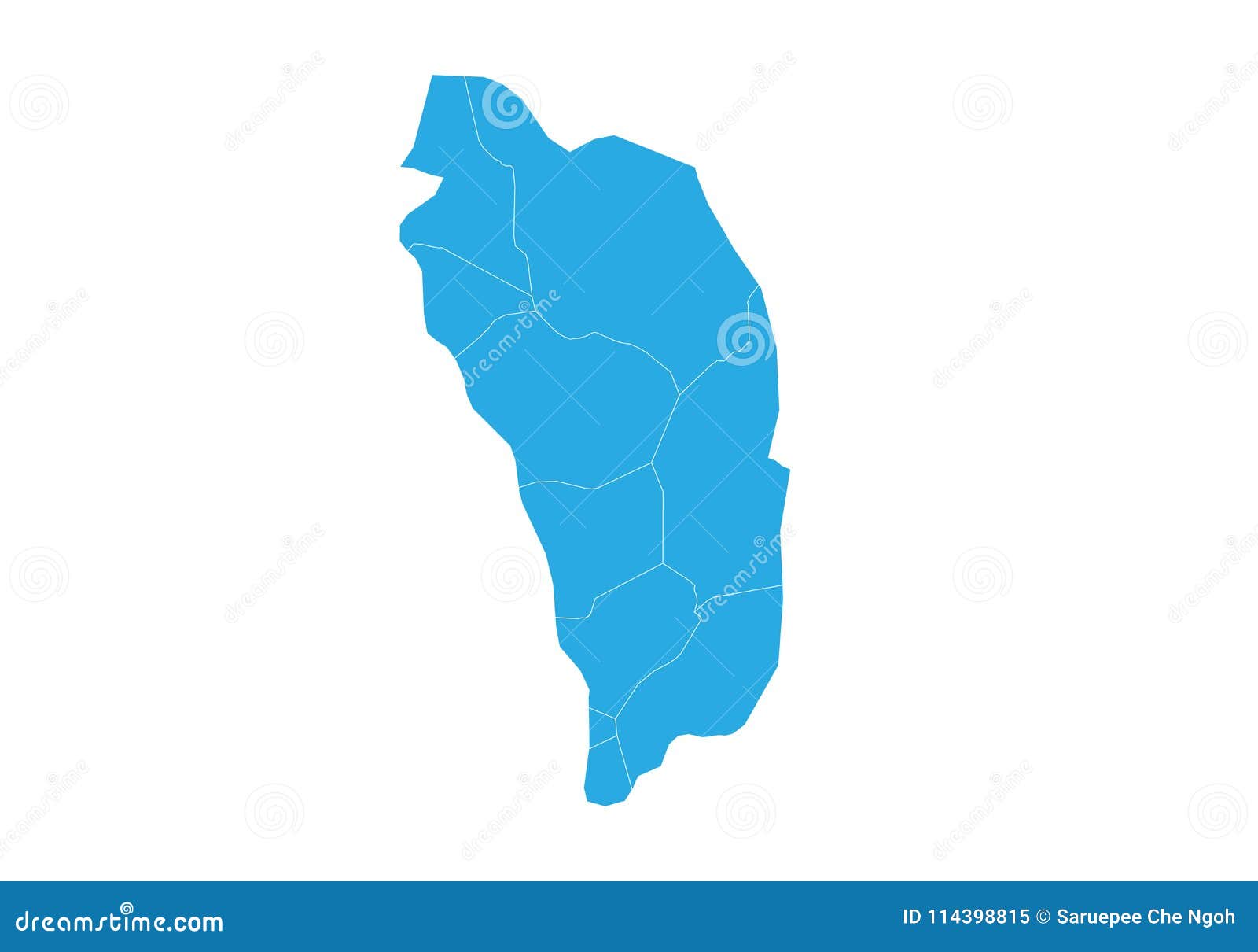 Dominica Map High Detailed Silhouette Illustration. Royalty-Free ...