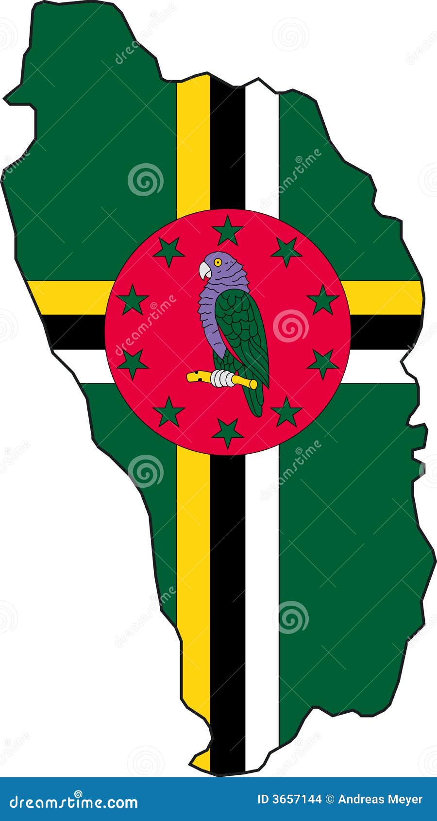 Map Dominica-Vector stock vector. Illustration of graphic - 3657144