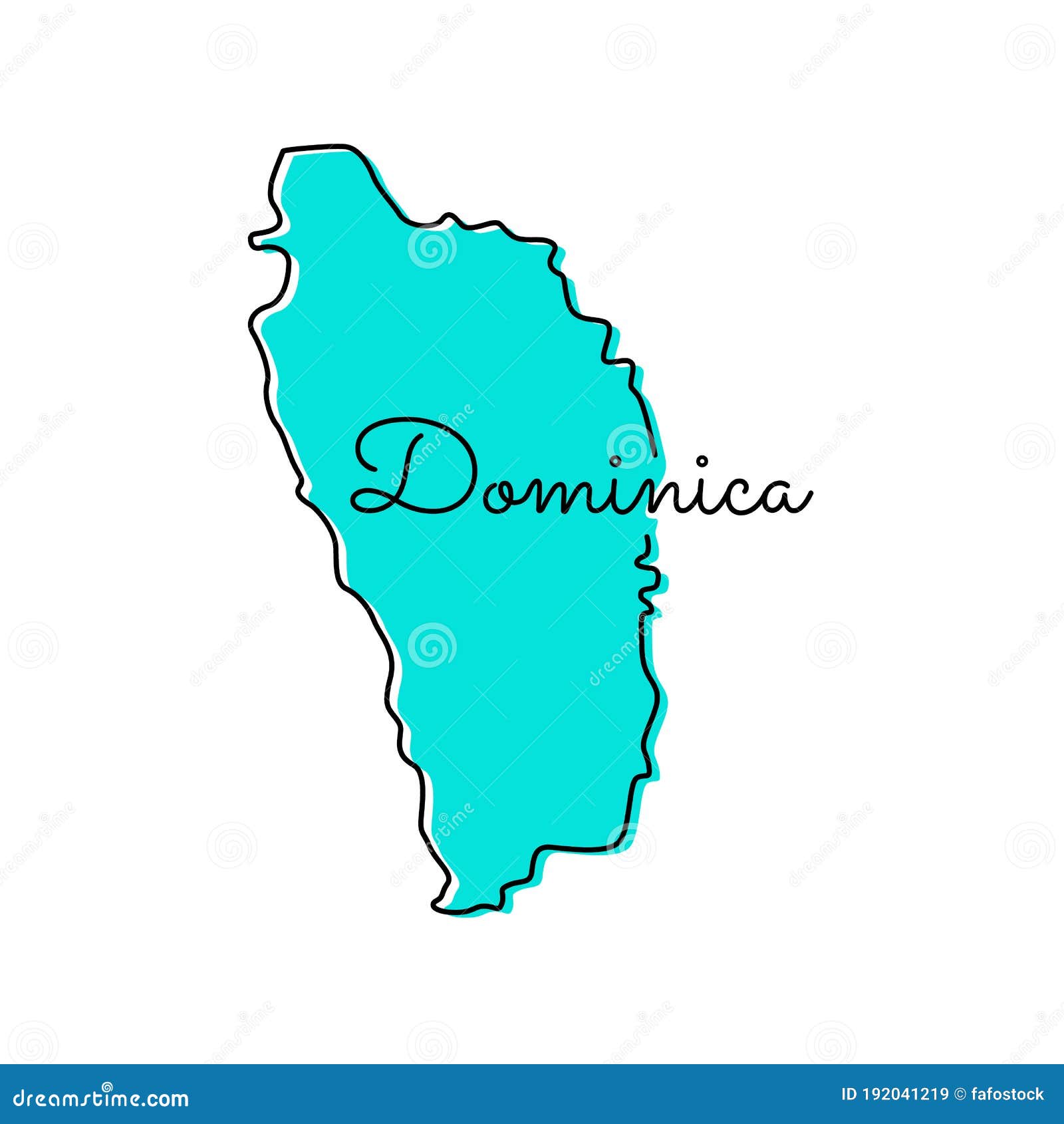 Dominica Vector Country Map Silhouette | CartoonDealer.com #257867207