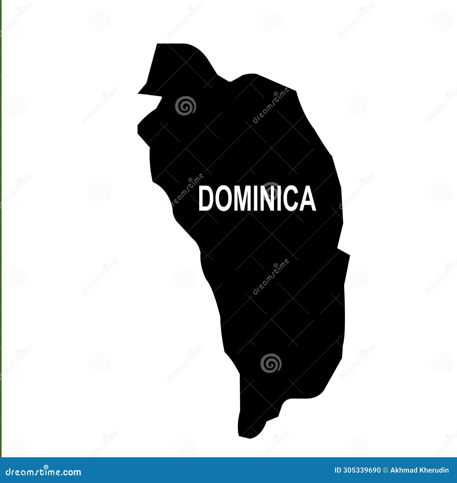 Map of Dominica stock illustration. Illustration of creative - 305339690