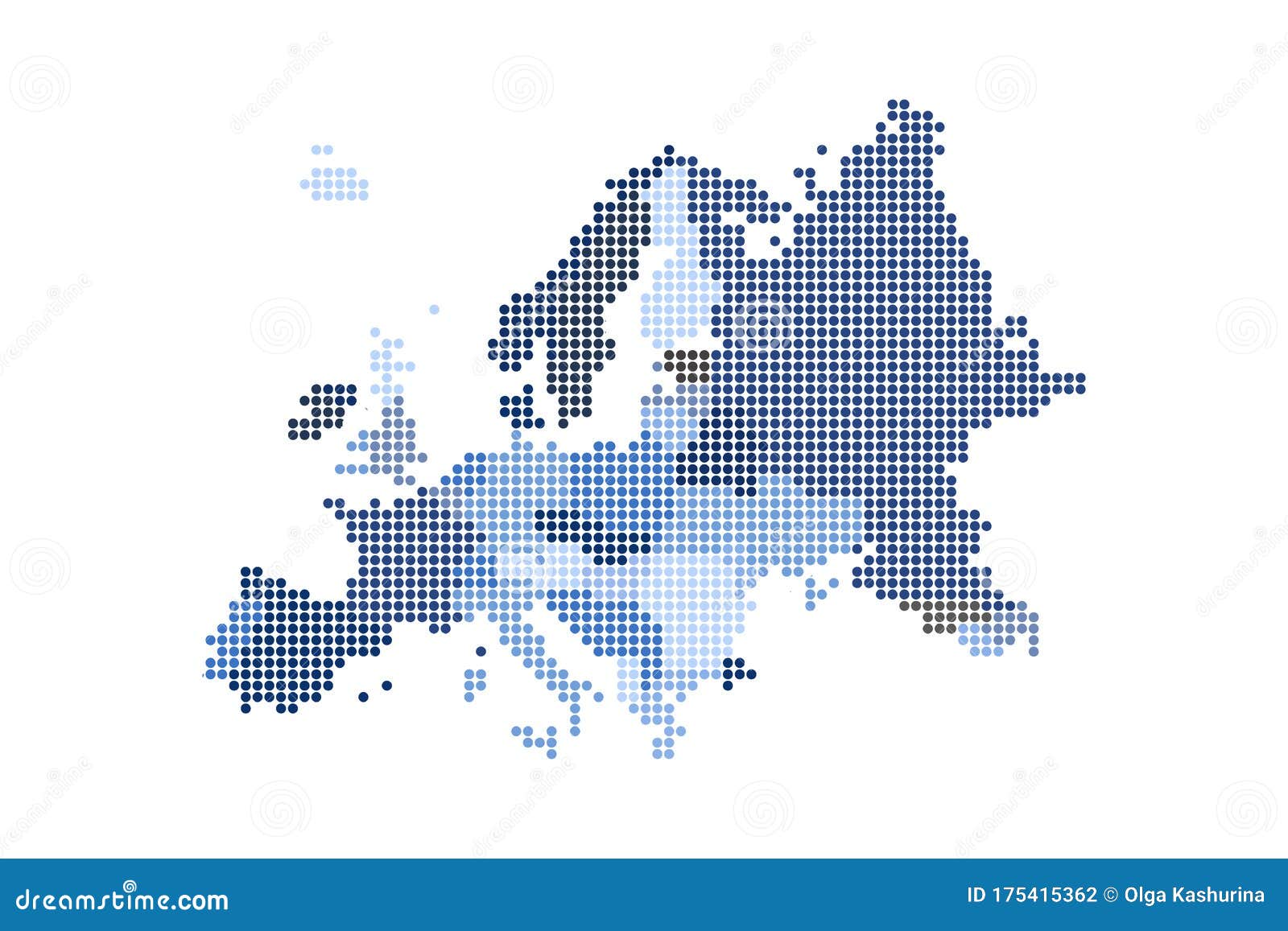 Map of Dotted Europe. Vector Eps10 Stock Illustration - Illustration of ...
