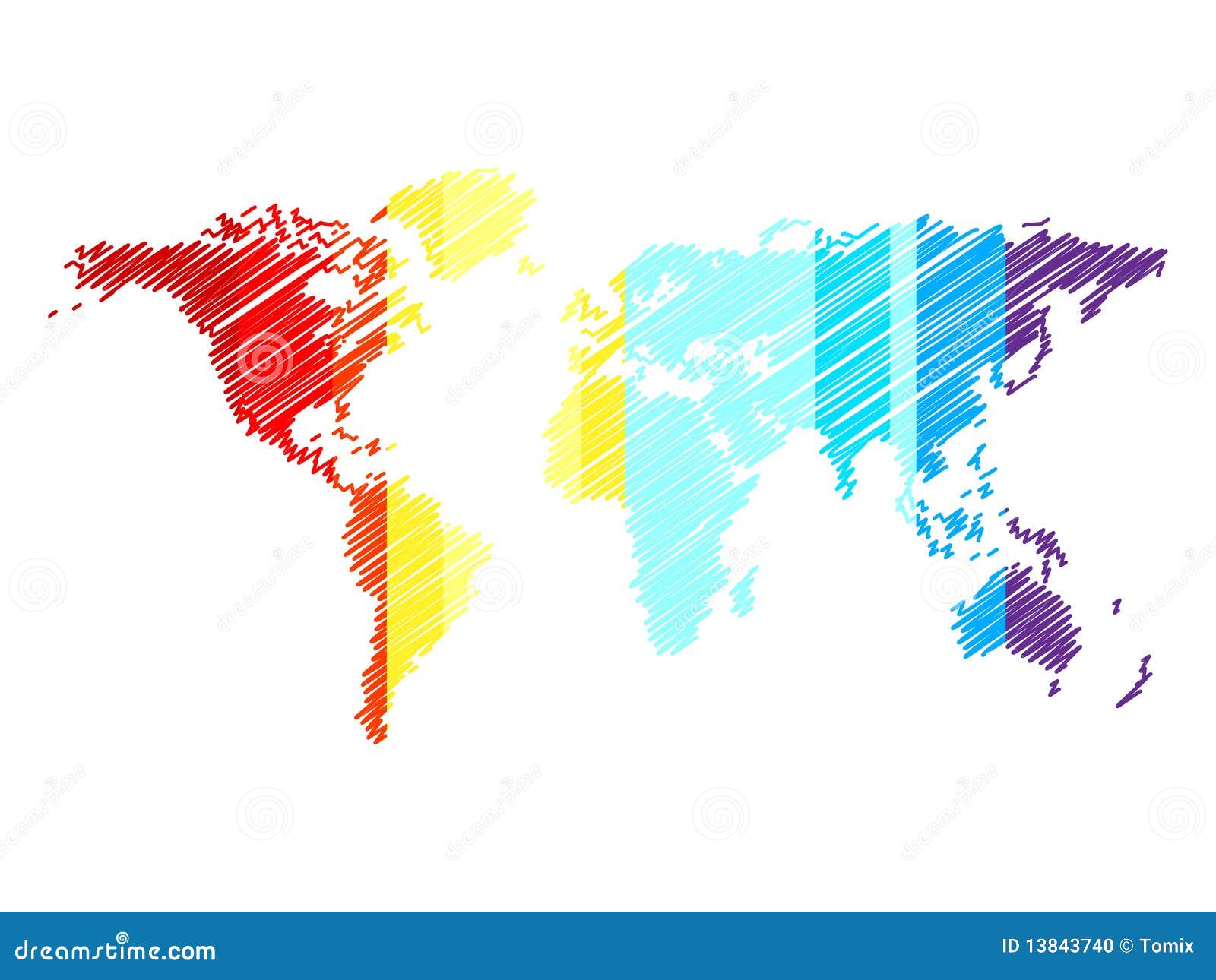 Map drawn by hand stock vector. Illustration of pencil - 13843740