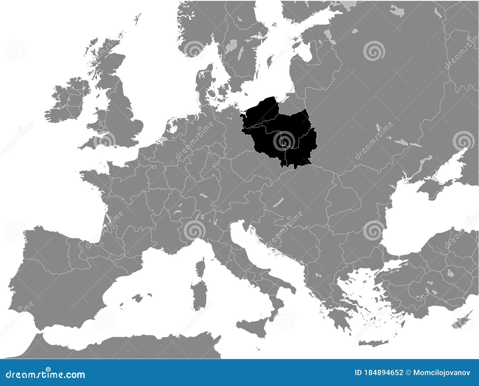 Map of Duchy of Poland Year 1000 Stock Vector - Illustration of 1789 ...