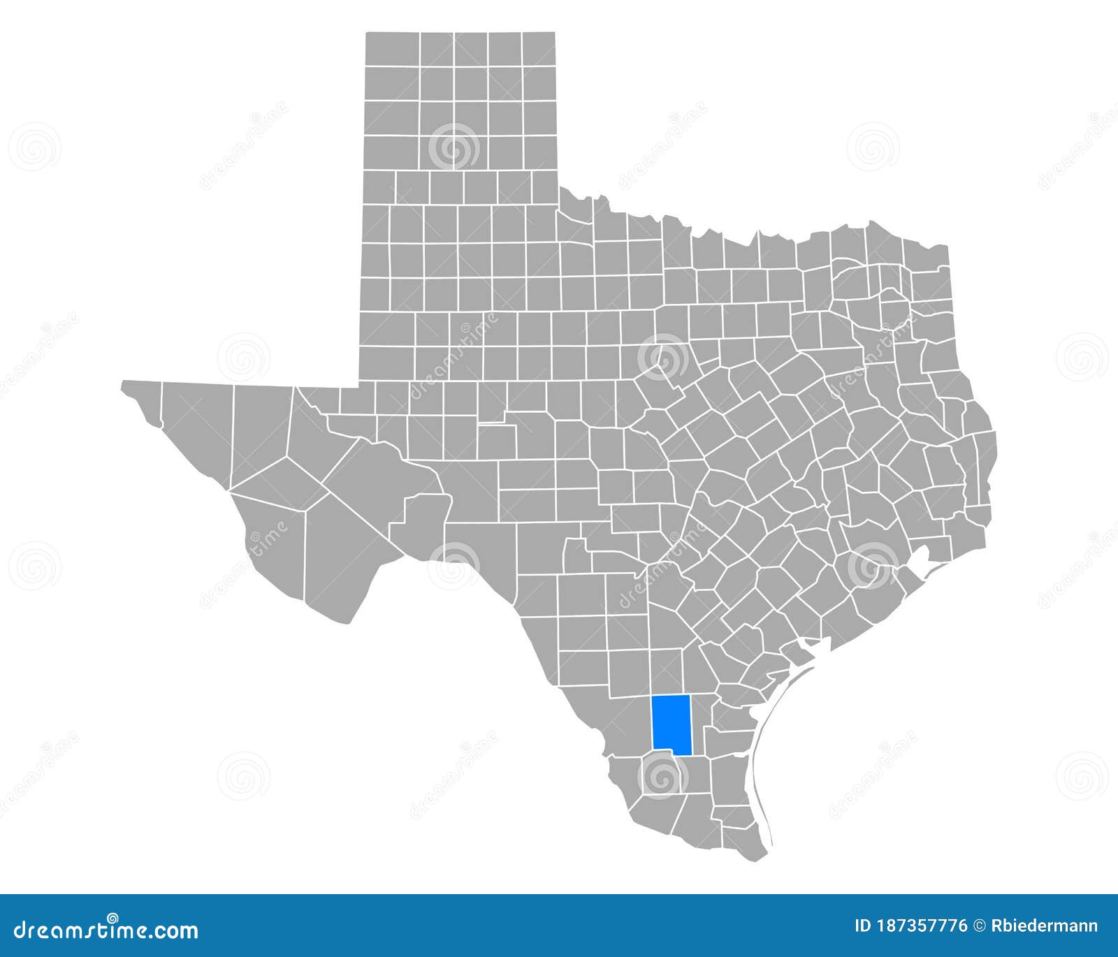 Map of Duval in Texas stock vector. Illustration of vector - 187357776