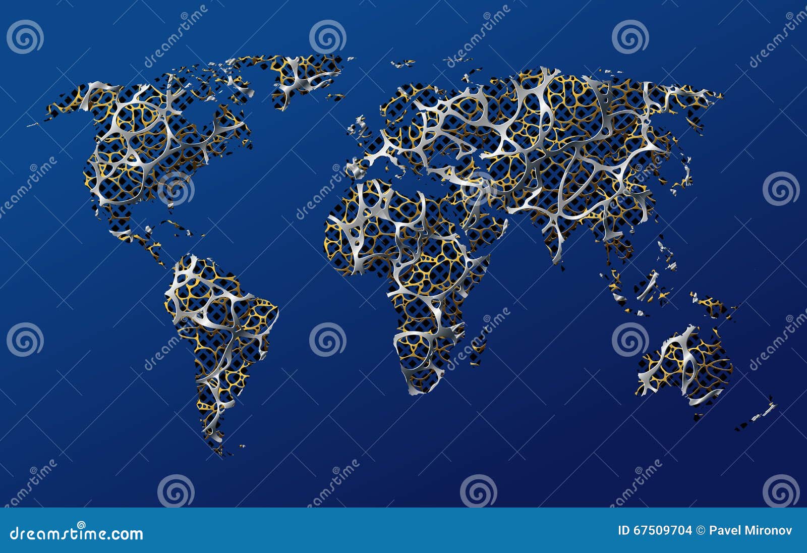 Map of the Earth, Communication, Net, Roads or Abstraction Stock Vector ...