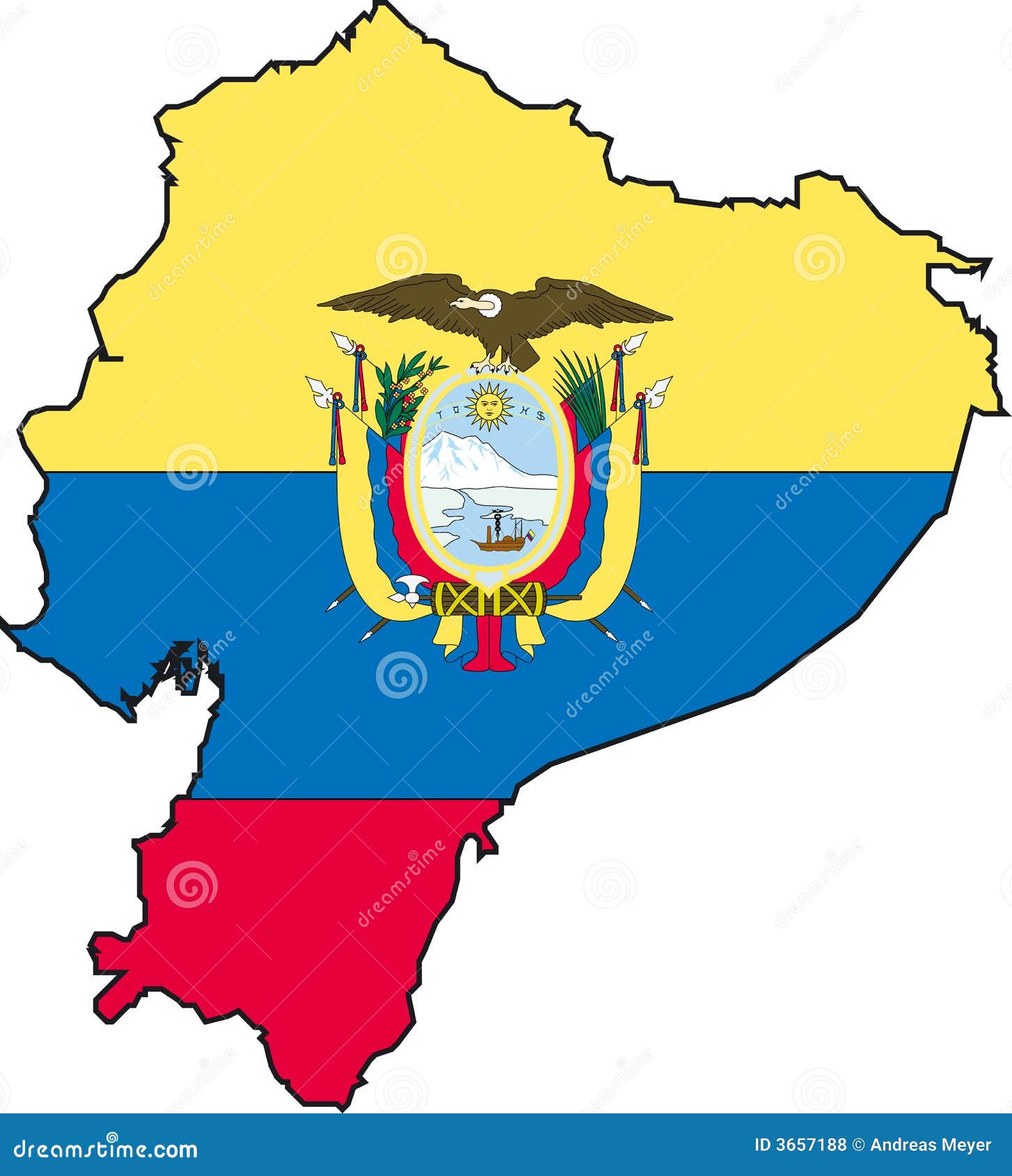 Map Ecuador-Vector stock vector. Illustration of great - 3657188