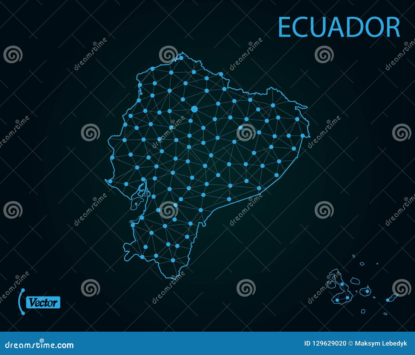 Map of Ecuador. Vector Illustration. World Map Stock Illustration ...