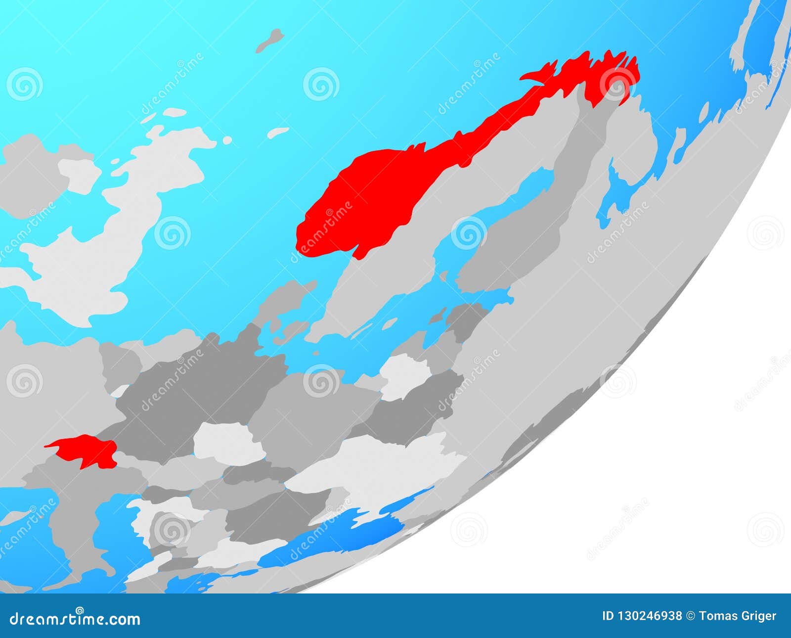 Map of EFTA Countries on Globe Stock Illustration - Illustration of ...