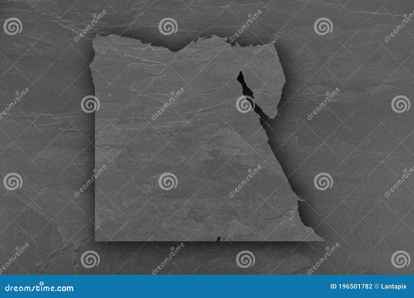 Map of Egypt on dark slate stock illustration. Illustration of state ...