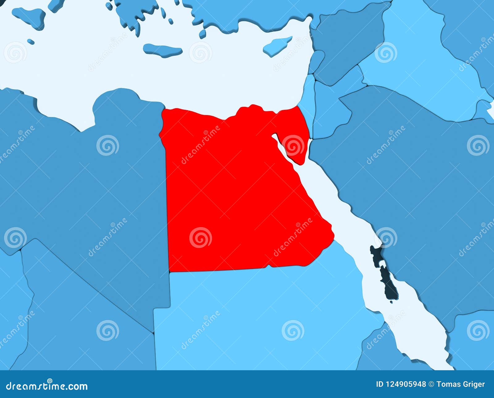 Map of Egypt stock illustration. Illustration of egypt - 124905948