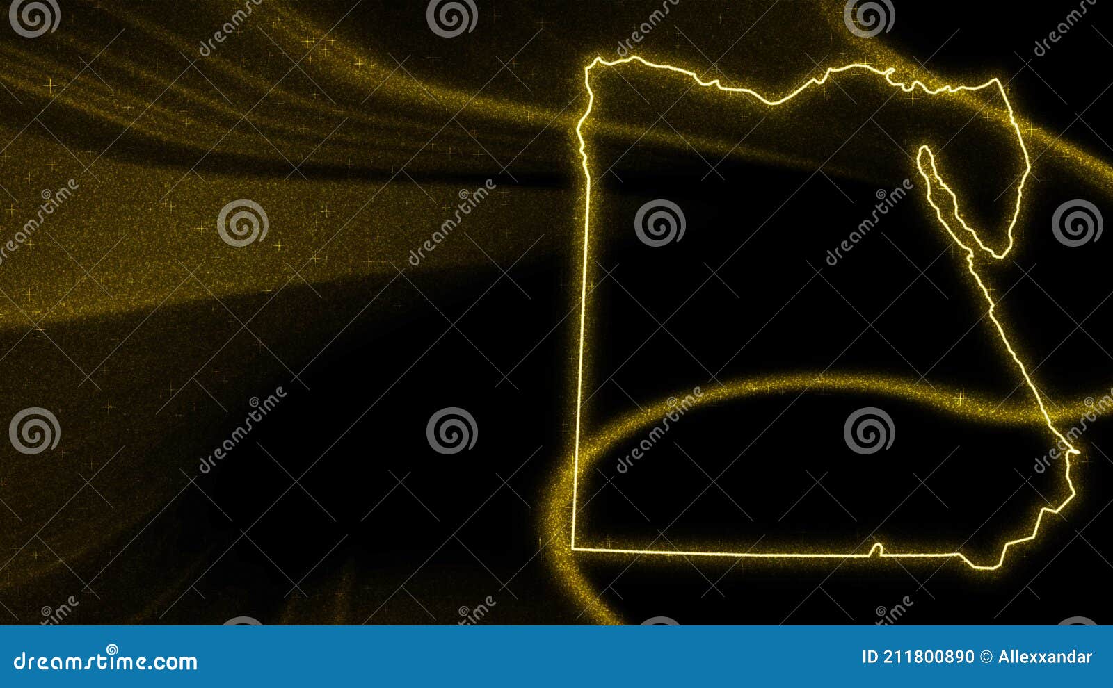 Map of Egypt, Gold Glitter Map Stock Photo - Image of concept, gold ...