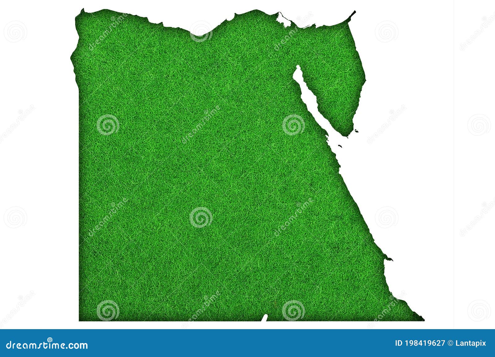 Map of Egypt on green felt stock illustration. Illustration of egypt ...