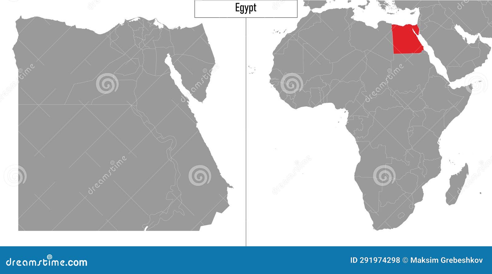 Map of Egypt and Location on Africa Map Stock Vector - Illustration of ...