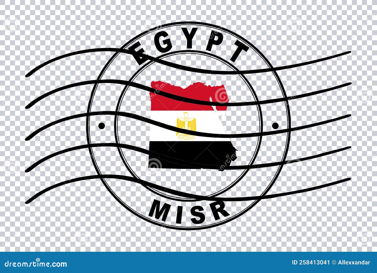 Map of Egypt, Postal Passport Stamp, Travel Stamp Stock Illustration ...
