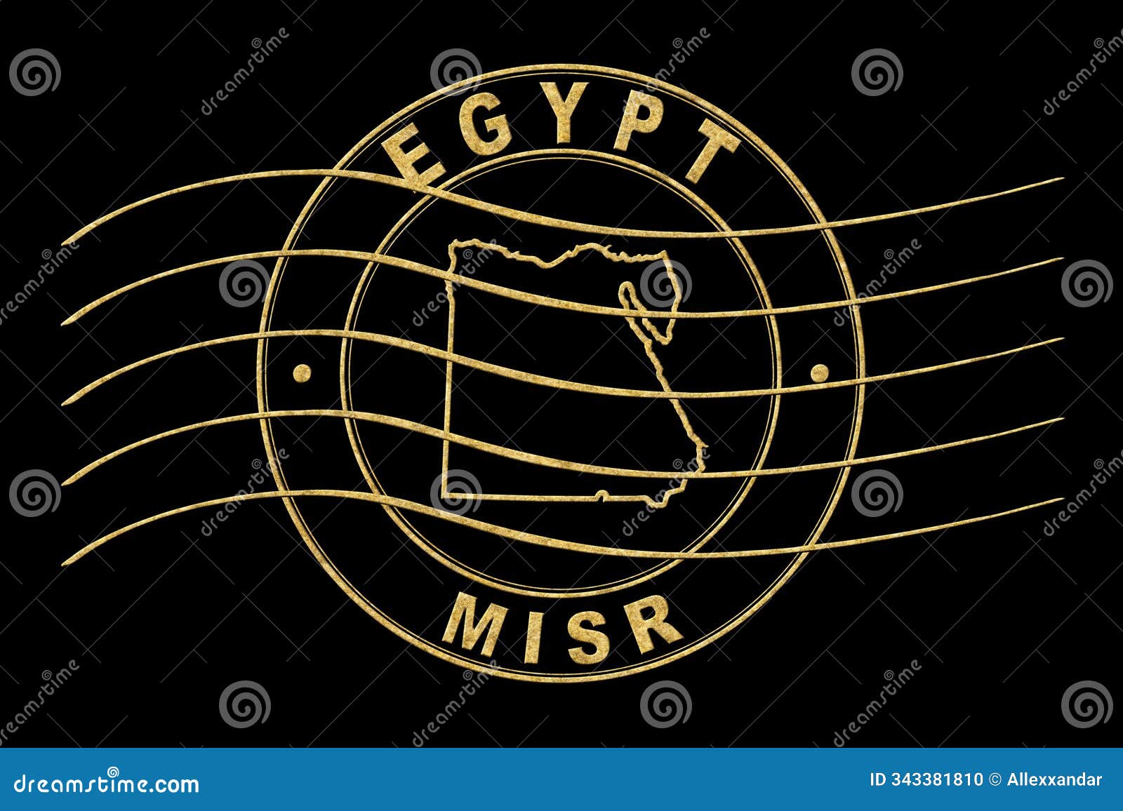 Map of Egypt, Postal Passport Stamp, Travel Stamp Stock Illustration ...