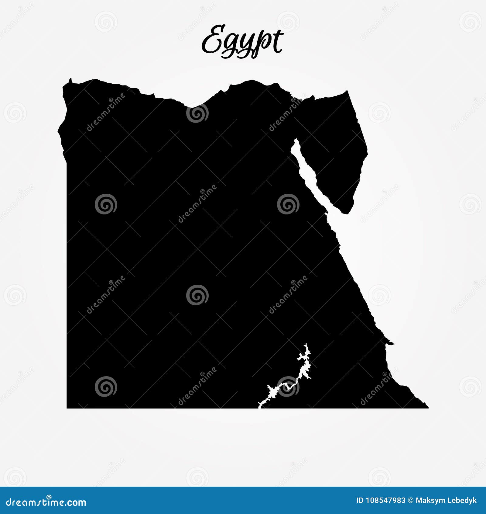 Map of Egypt stock illustration. Illustration of national - 108547983