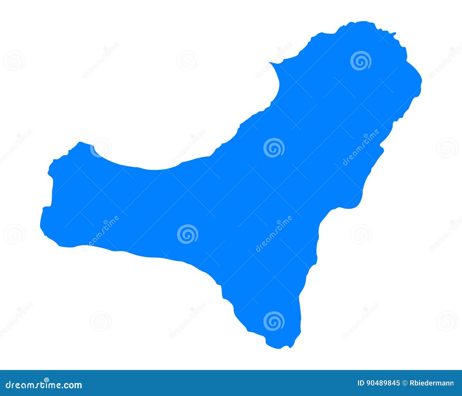 Map of El Hierro stock vector. Illustration of contour - 90489845