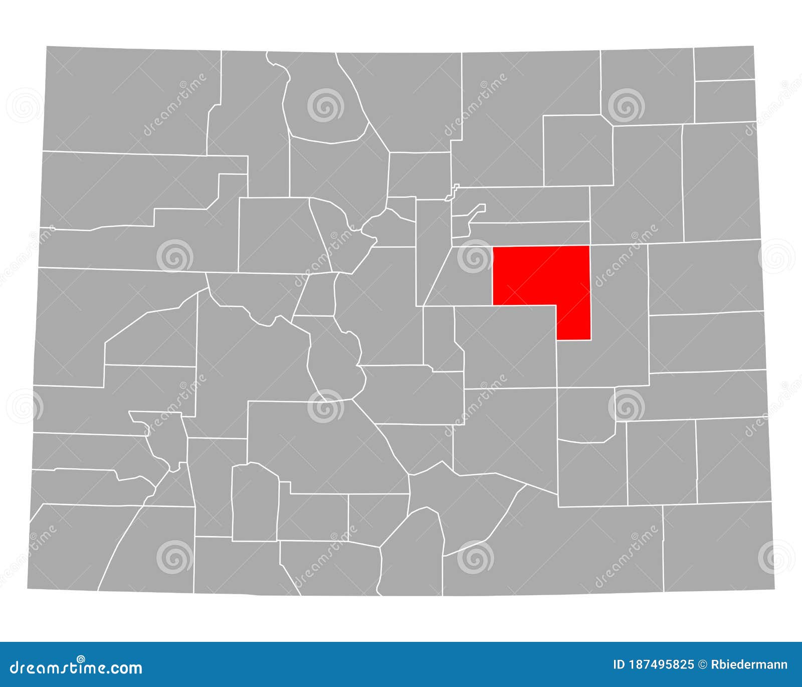 Map of Elbert in Colorado stock vector. Illustration of contour - 187495825