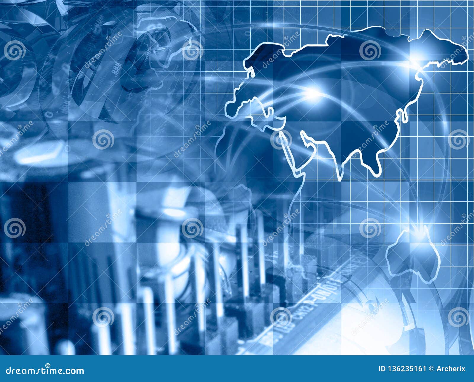 Map and electronic device stock image. Image of background - 136235161