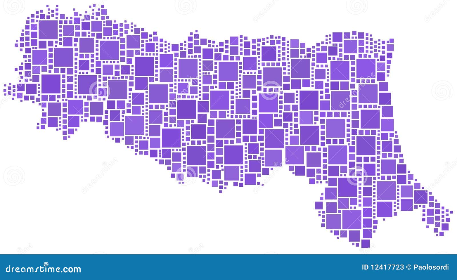 Map of Emilia Romagna (Italy) Stock Illustration - Illustration of ...