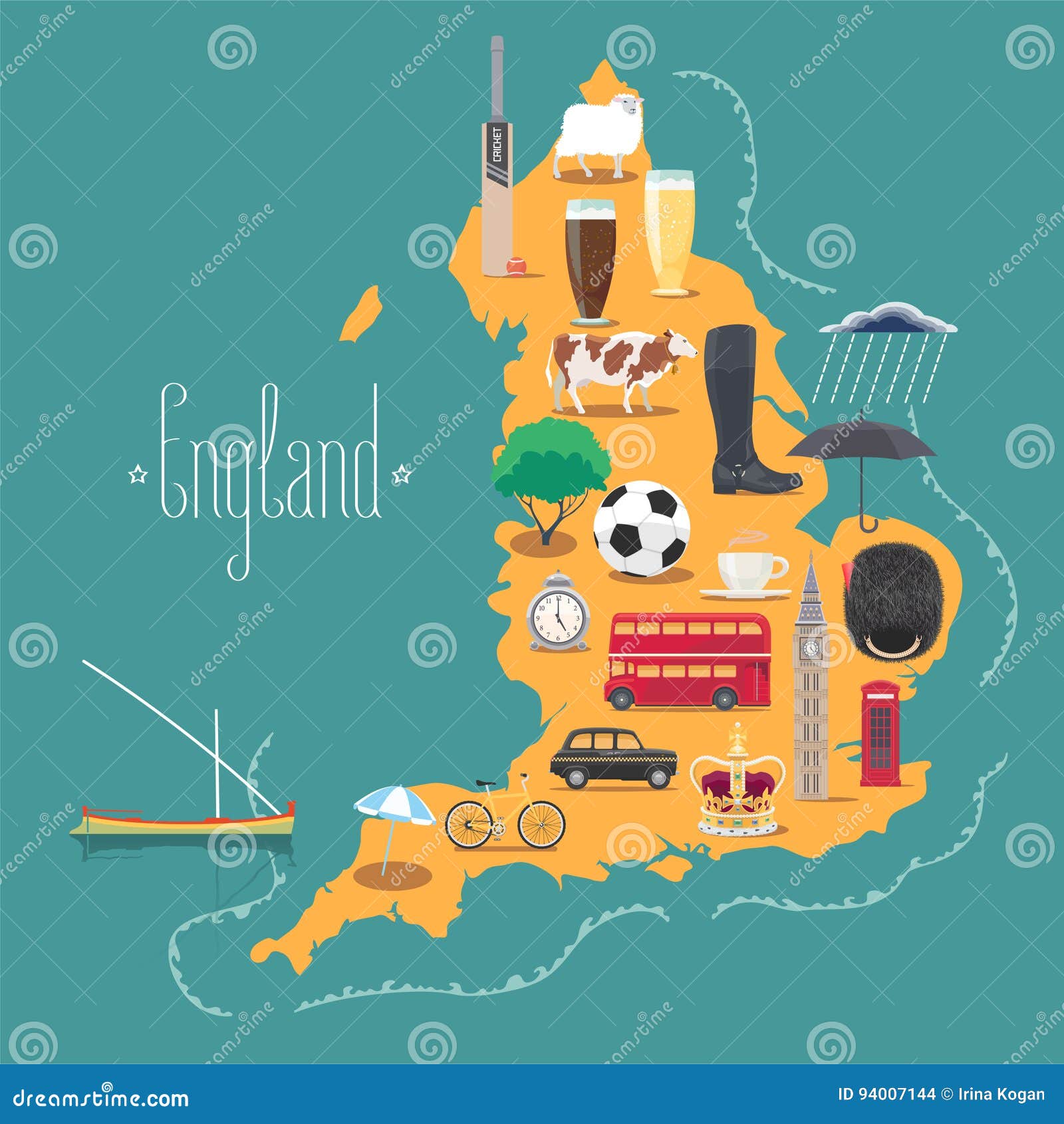 Map Of England Britain Vector Illustration Design Stock Vector Illustration Of Poster