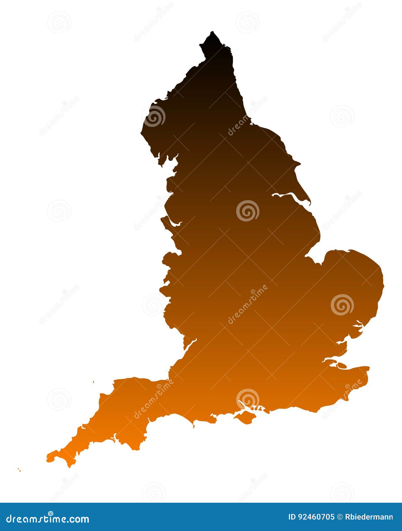 Map of England stock vector. Illustration of vector, isolated - 92460705