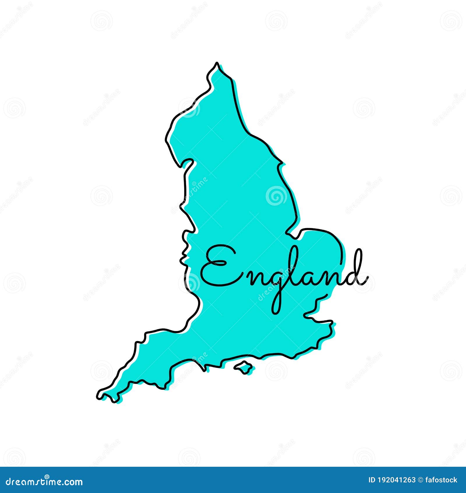 Map of England Vector Design Template. Stock Vector - Illustration of ...