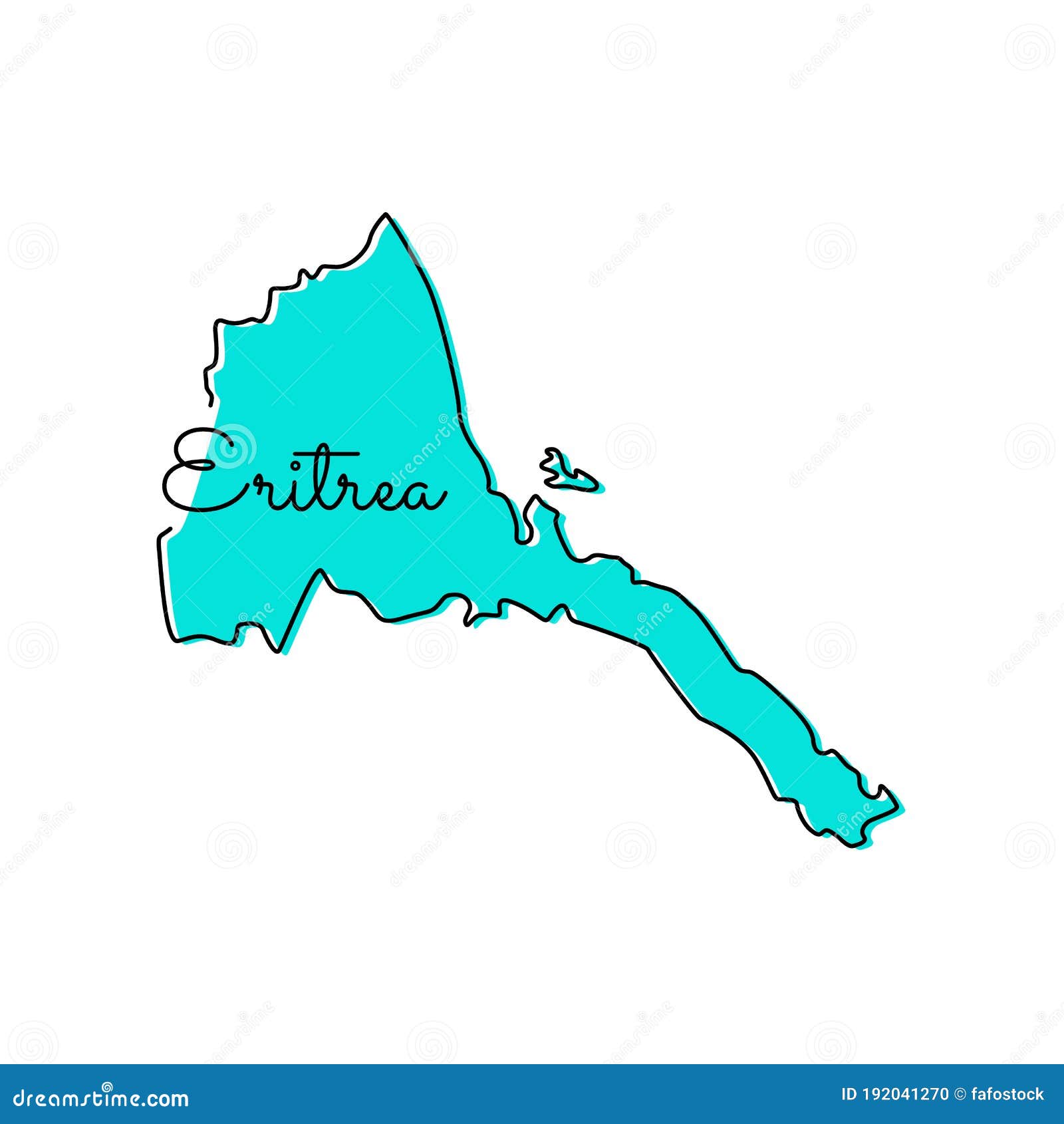Map Of Eritrea Vector Illustration World Map 129628948