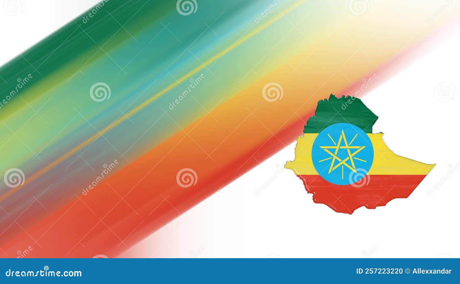 Map of Ethiopia, flag map stock illustration. Illustration of ...