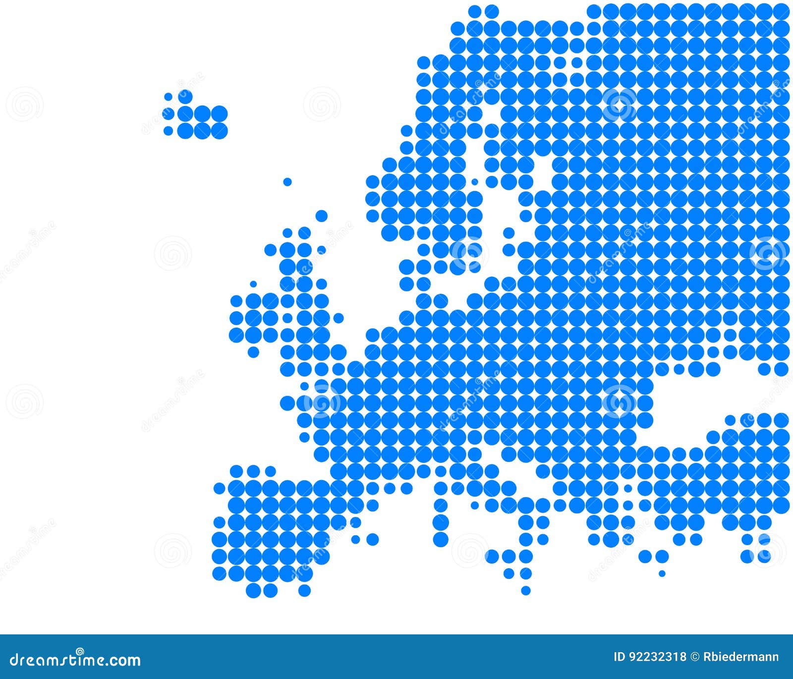 Map of Europe stock vector. Illustration of circle, travel - 92232318