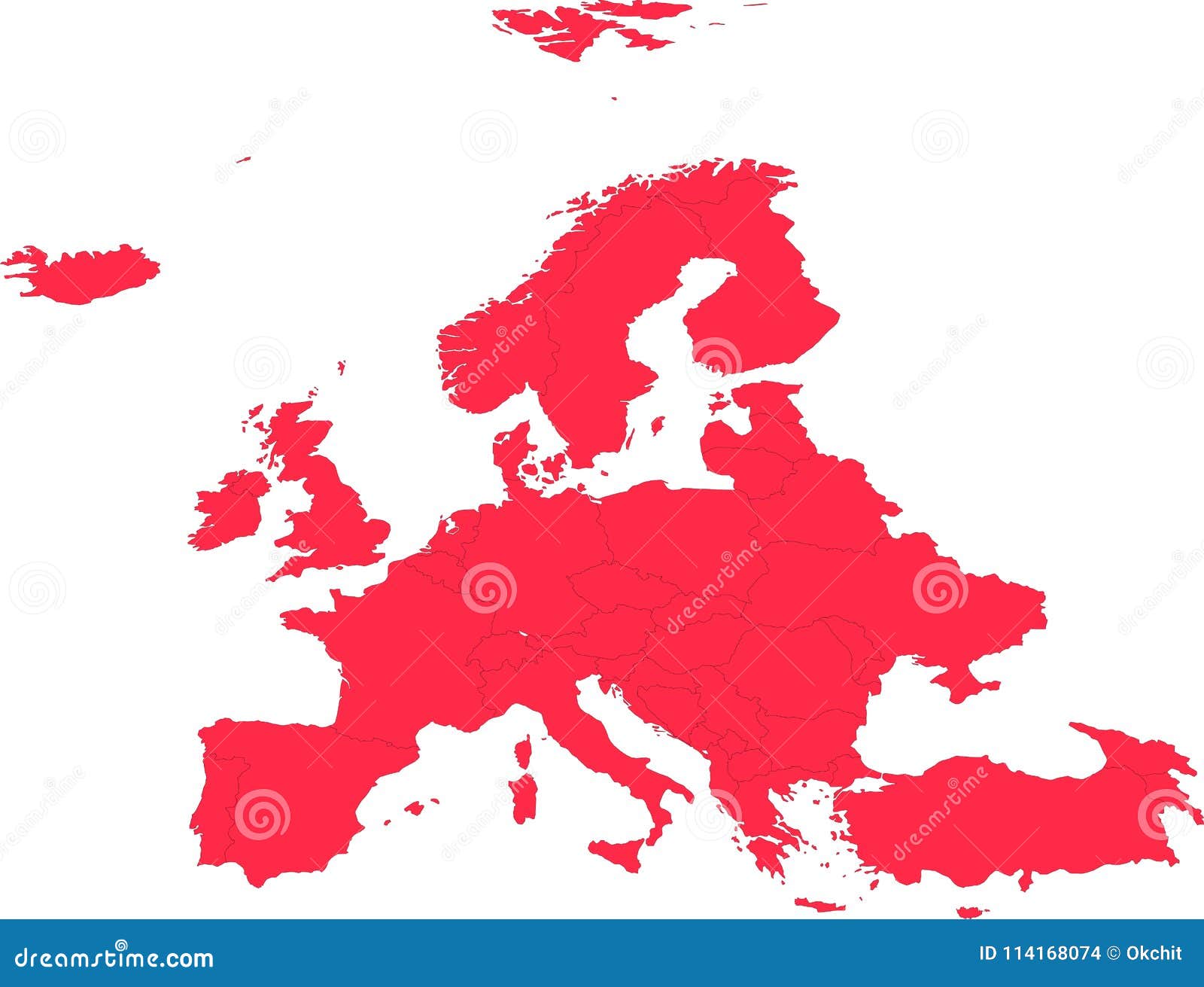 Map of Europe eps file stock vector. Illustration of europe - 114168074