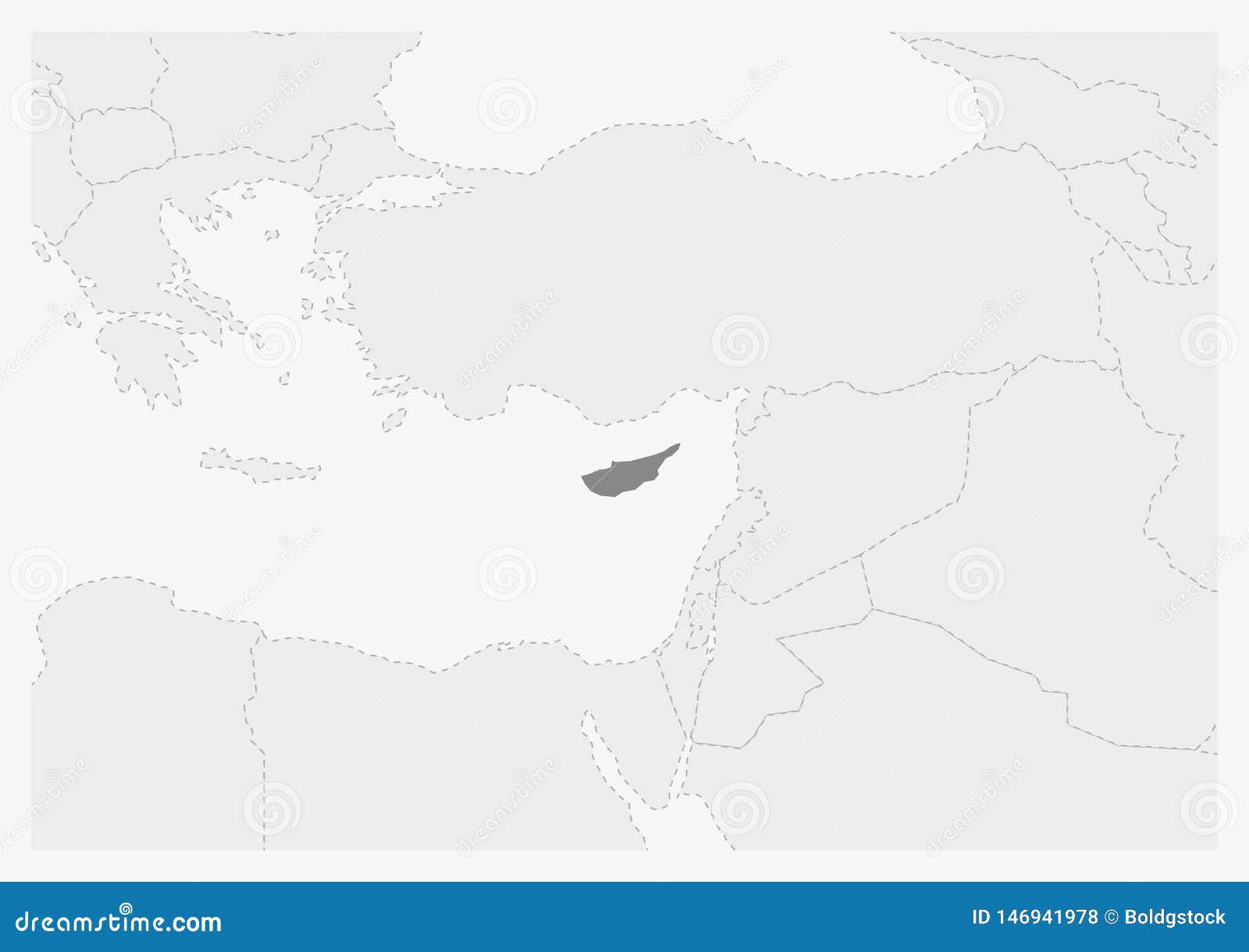 Cyprus Map With Gray Tone On Png Or Transparent Background,illustration ...