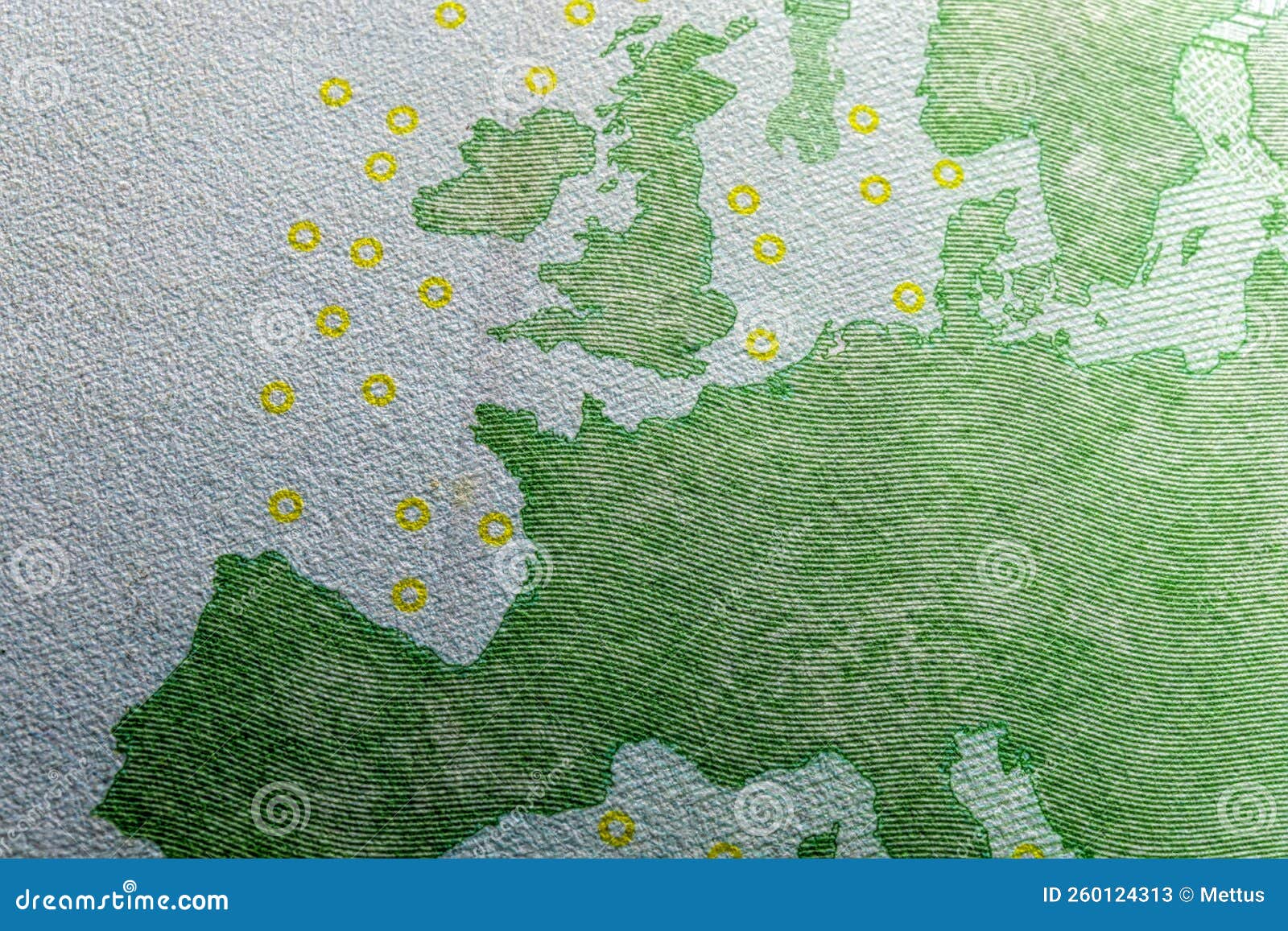 Map of Europe on Hundred Euro Bill Stock Image - Image of wealth ...