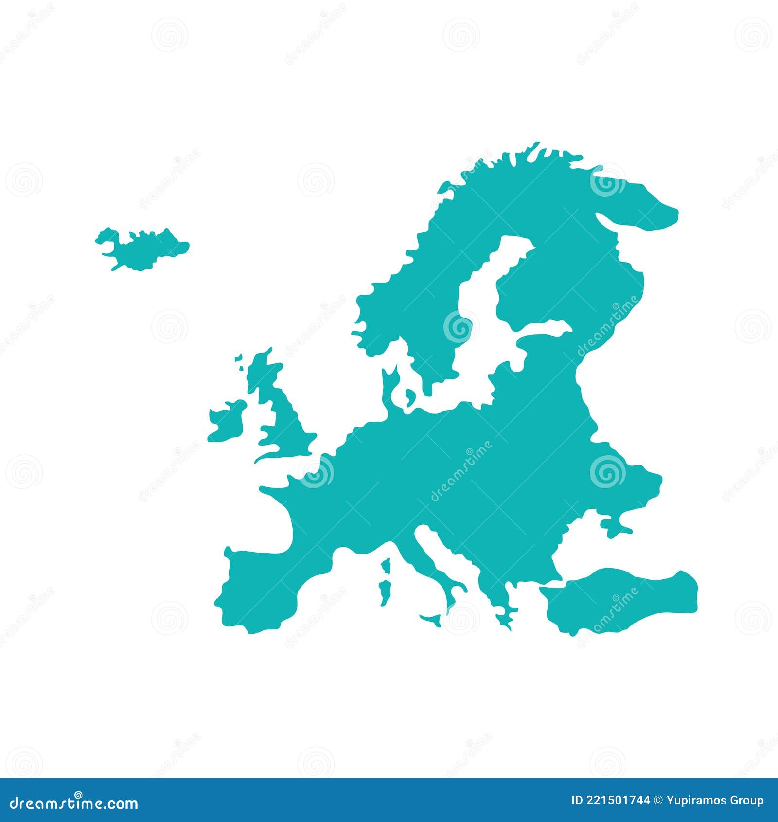 Map from europe stock vector. Illustration of countries - 221501744