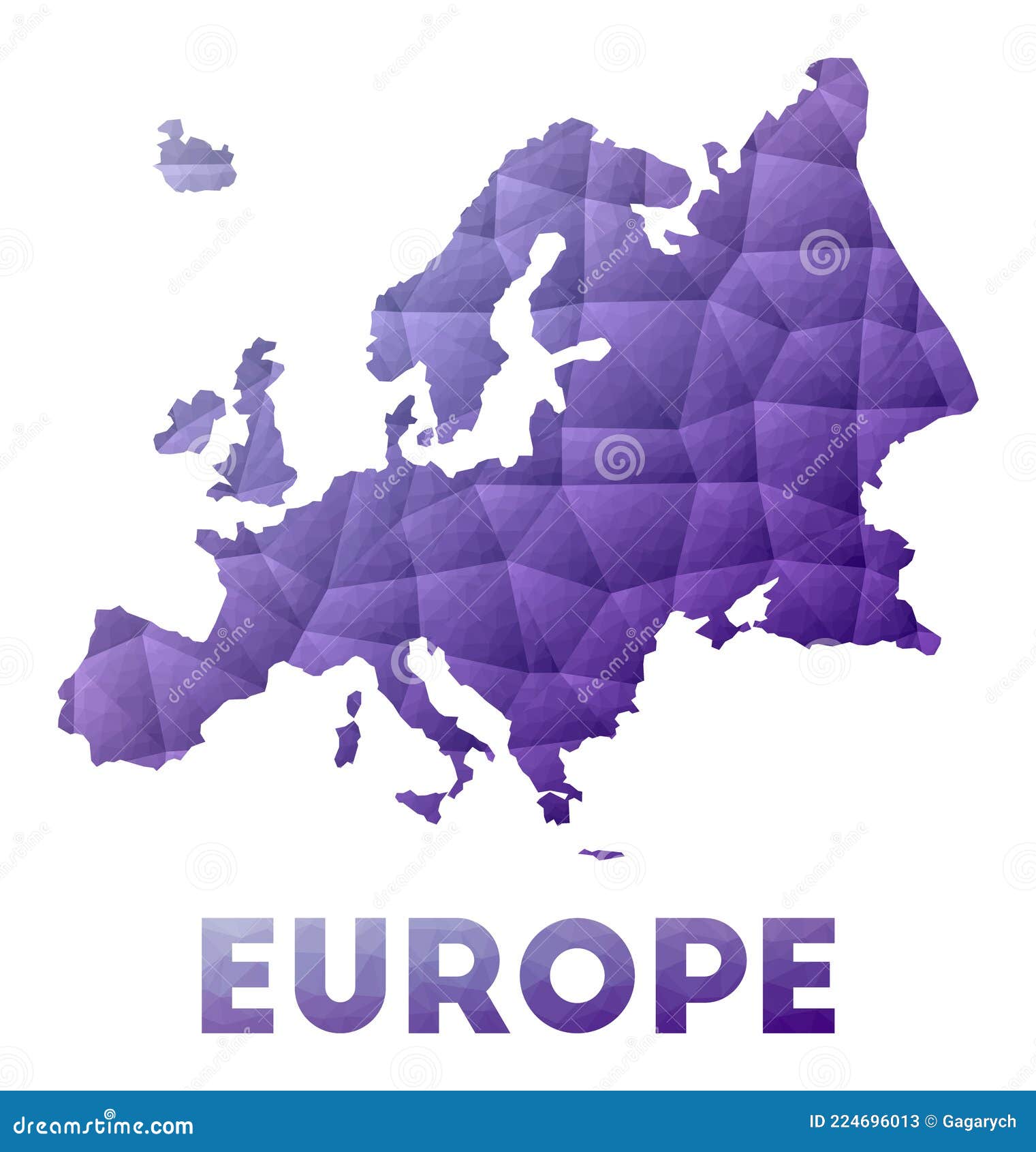 Map of Europe. stock vector. Illustration of graphic - 224696013