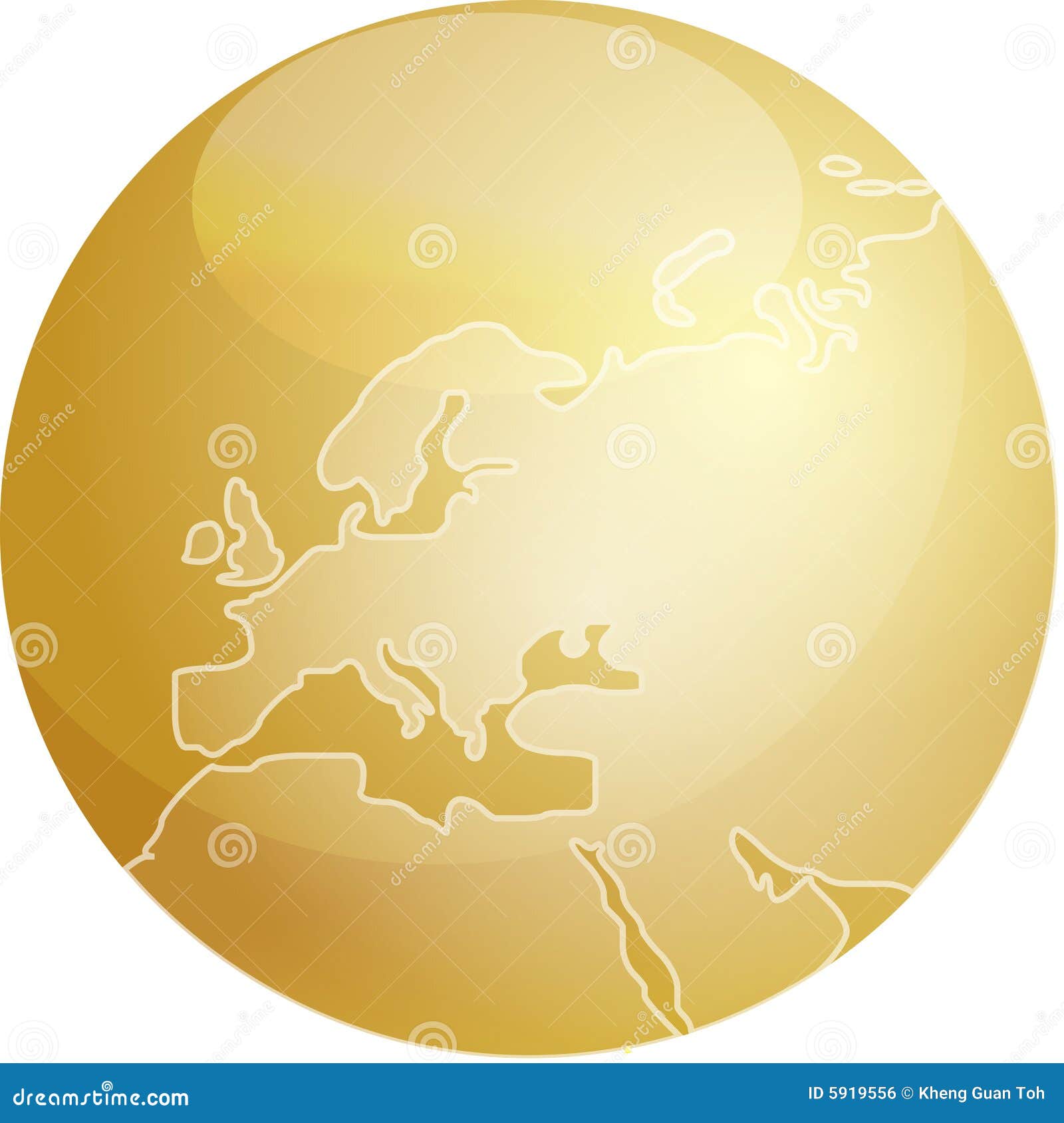 Map Of Europe Sphere Cartoon Vector | CartoonDealer.com #6213663