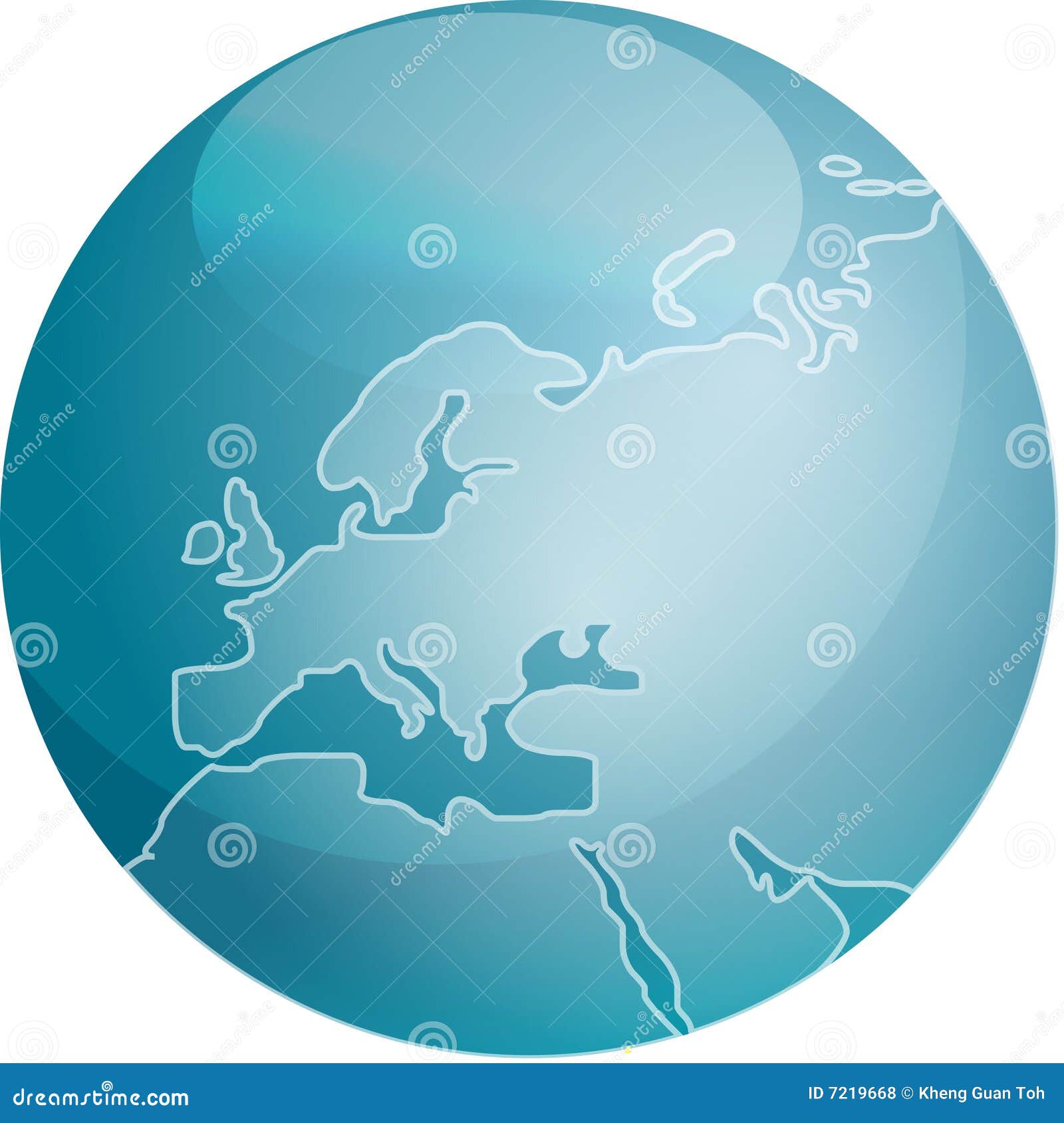 Map Of Europe Sphere Cartoon Vector | CartoonDealer.com #6213663