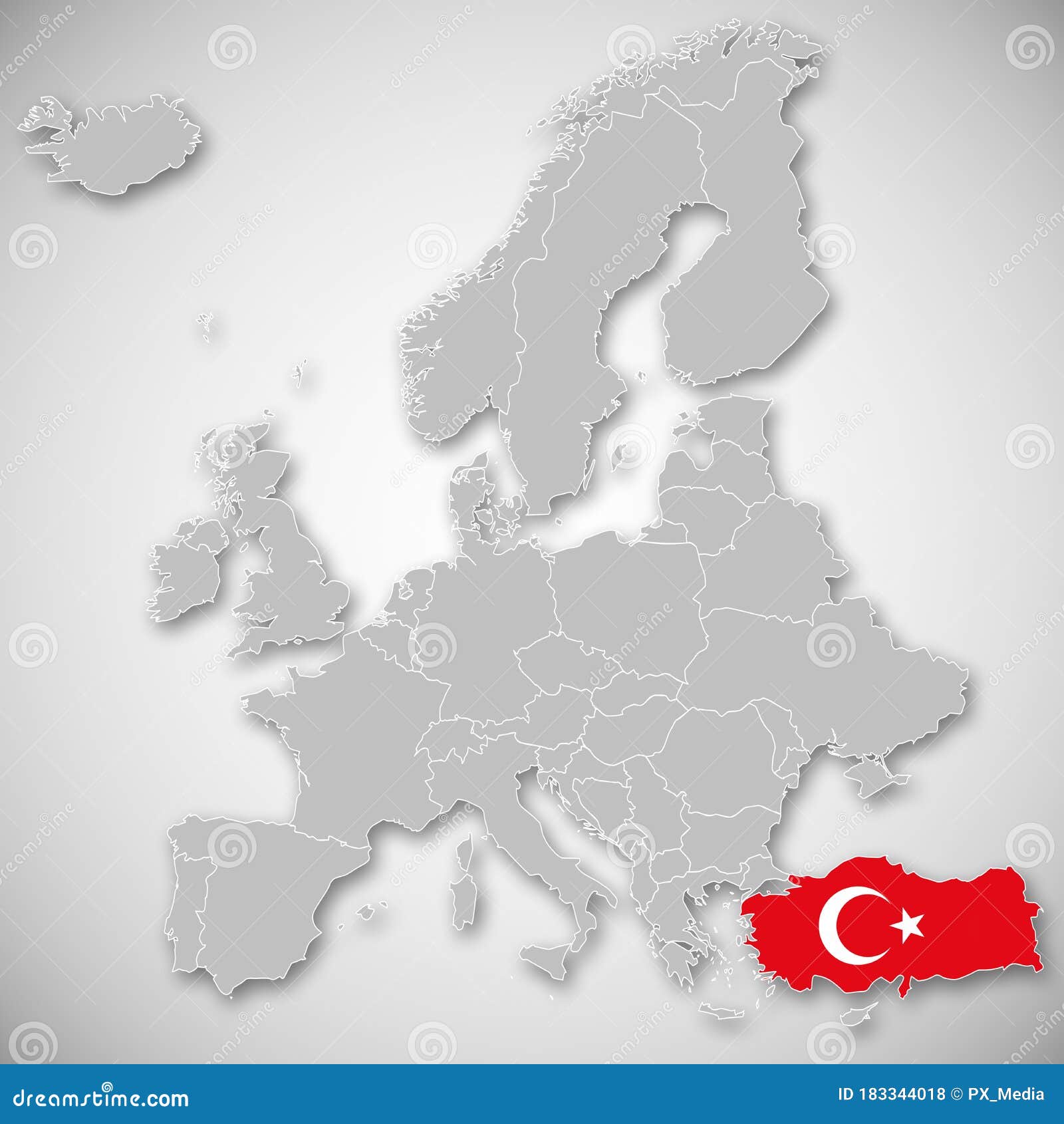 Turkey On Map Of Europe