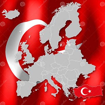 Map of Europe - Turkey stock photo. Image of country - 183344036