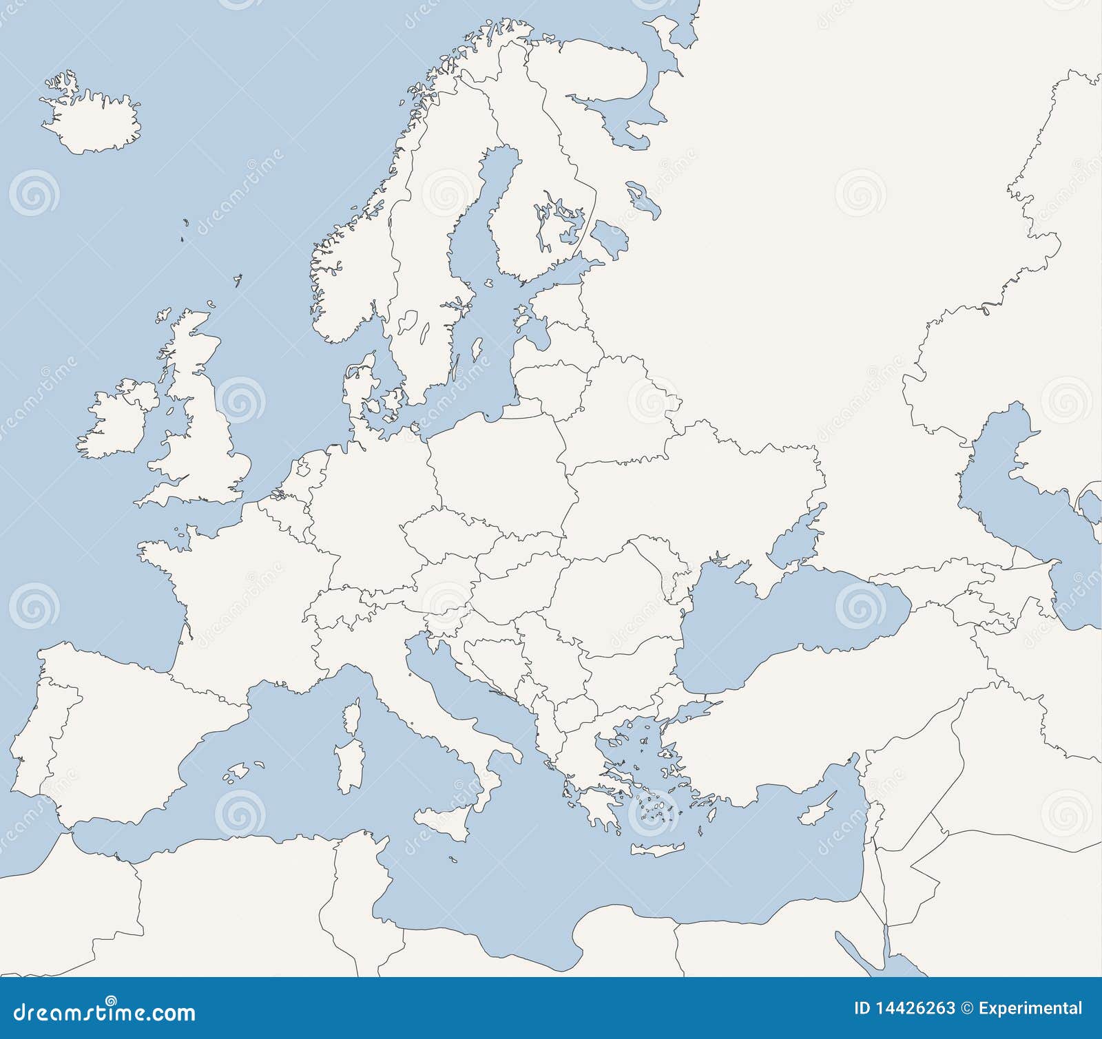 Map of European Countries stock vector. Illustration of france - 14426263