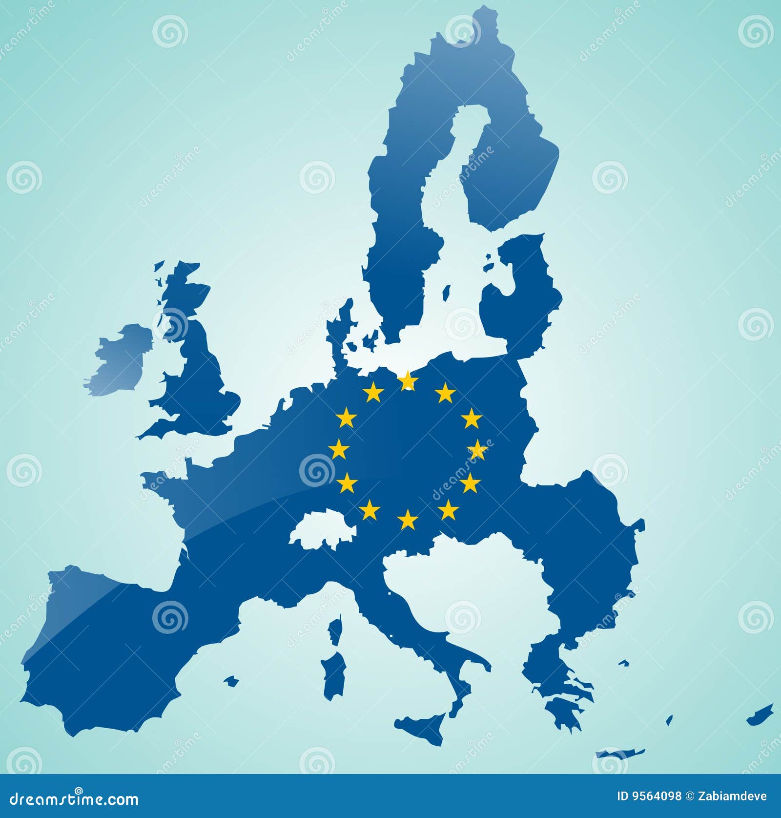 Map of European union stock vector. Illustration of diagram - 9564098