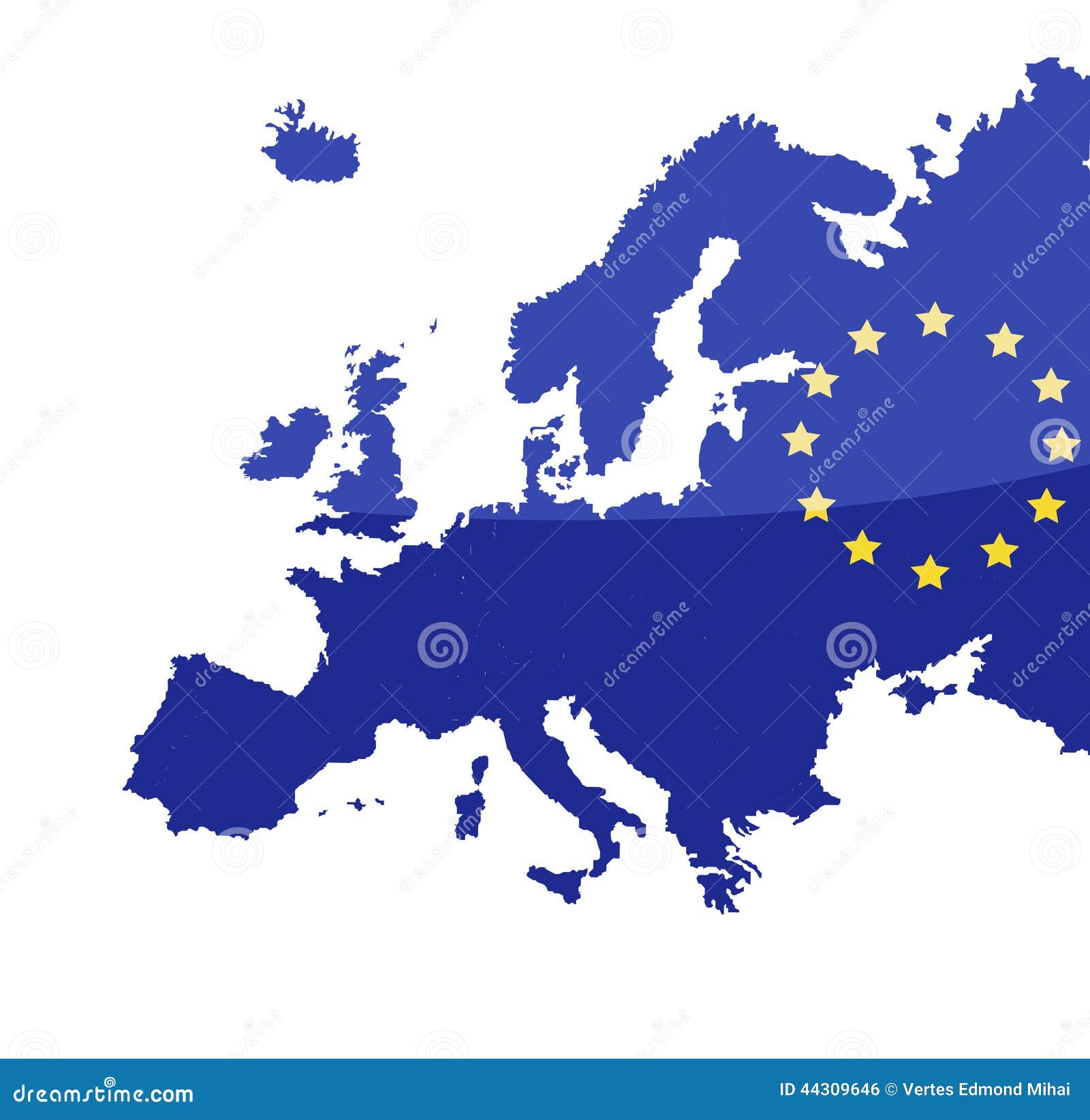 Map of European union stock vector. Illustration of european - 44309646