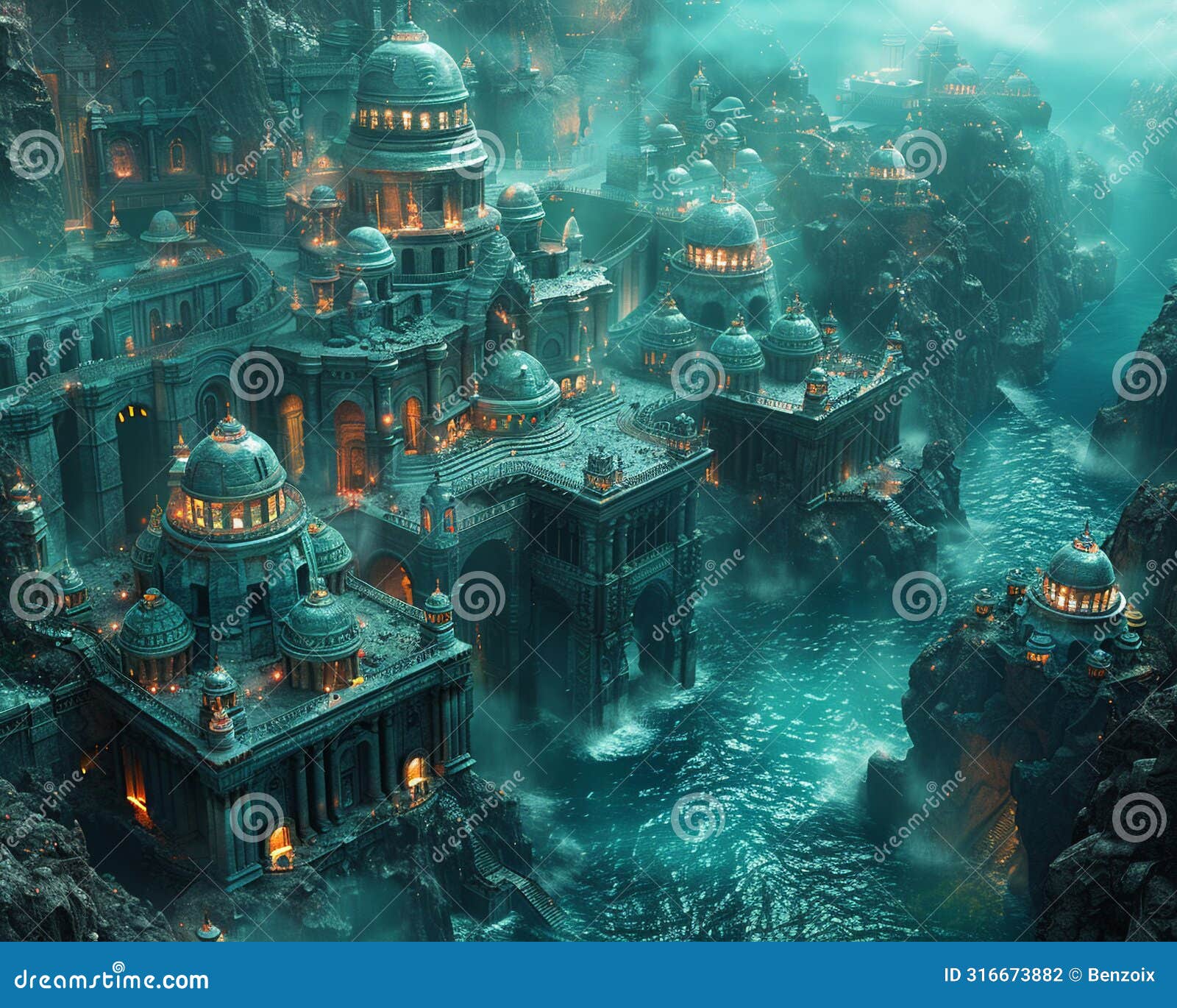 Map Exploring the Lost City of Atlantis Stock Photo - Image of ...