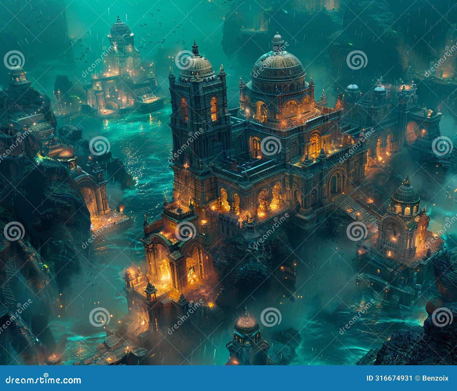 Map Exploring the Lost City of Atlantis Stock Image - Image of city ...