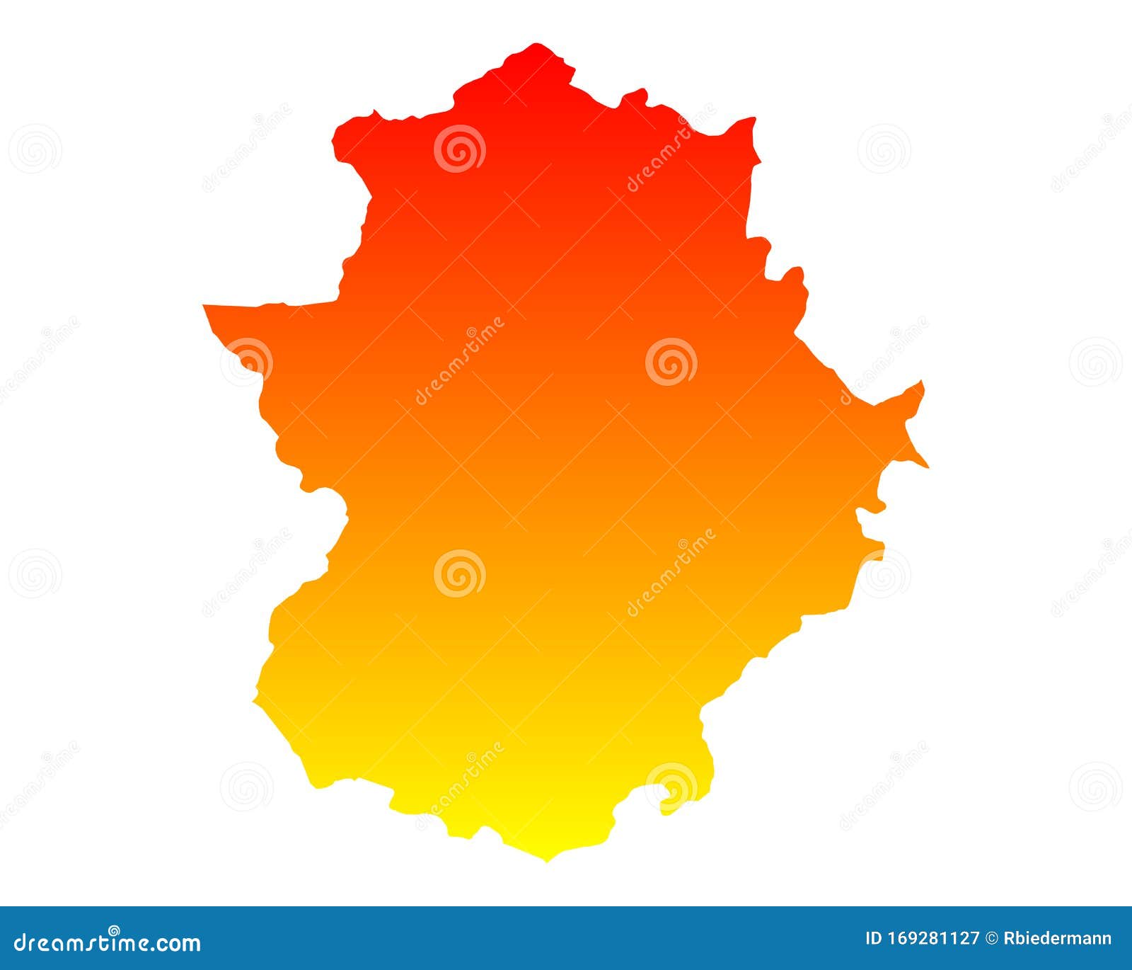 Map of Extremadura stock vector. Illustration of vector - 169281127