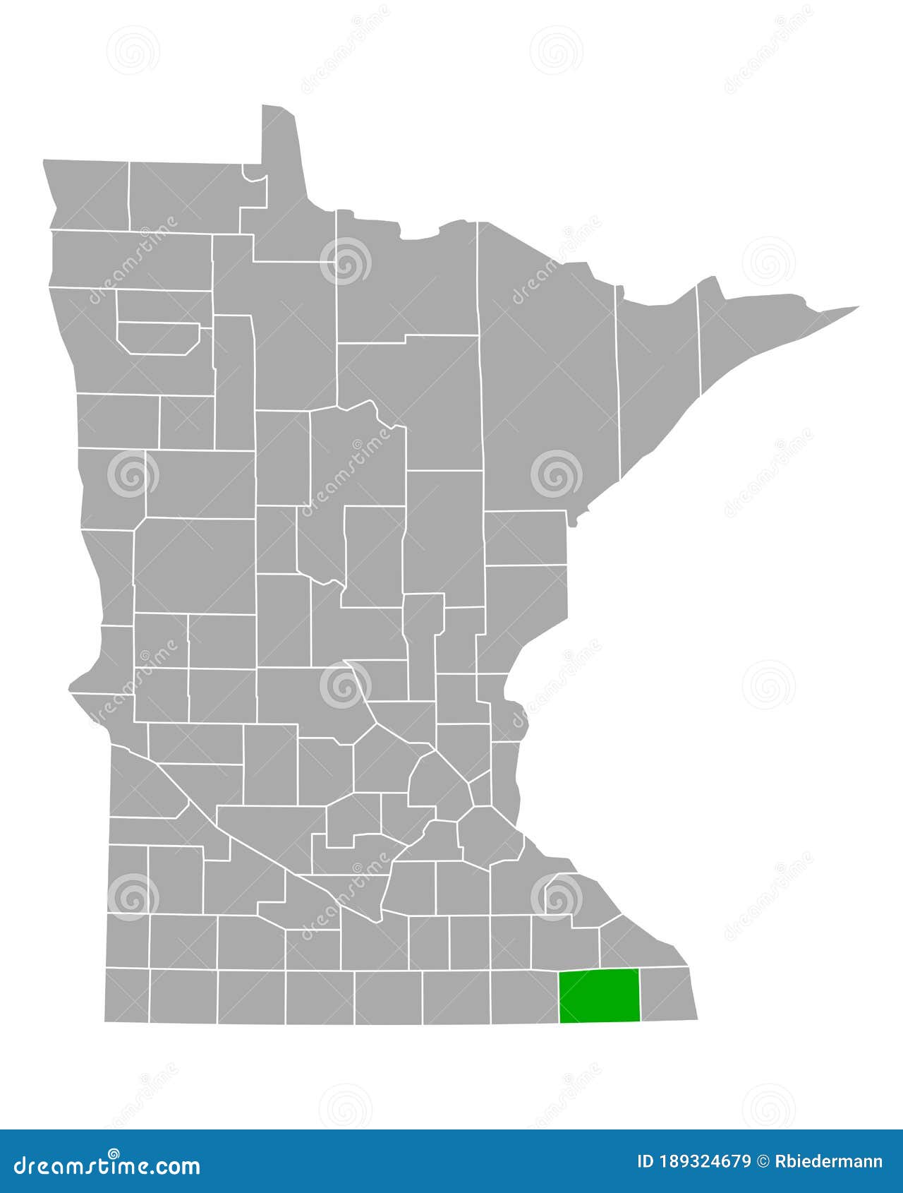 Map of Fillmore in Minnesota Stock Vector - Illustration of grey ...